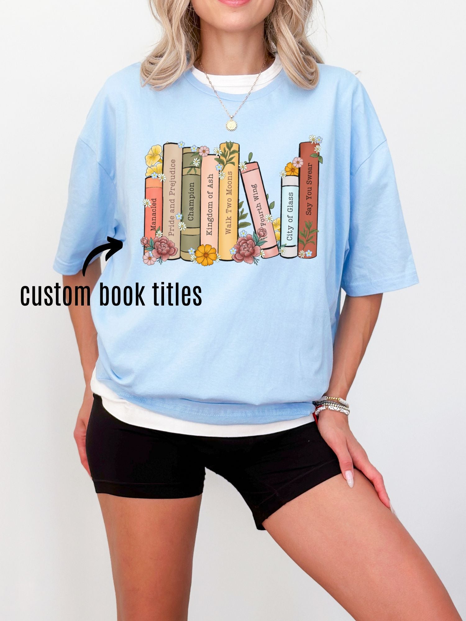 Custom Book Shelf Tshirt – TheLibraryCloset